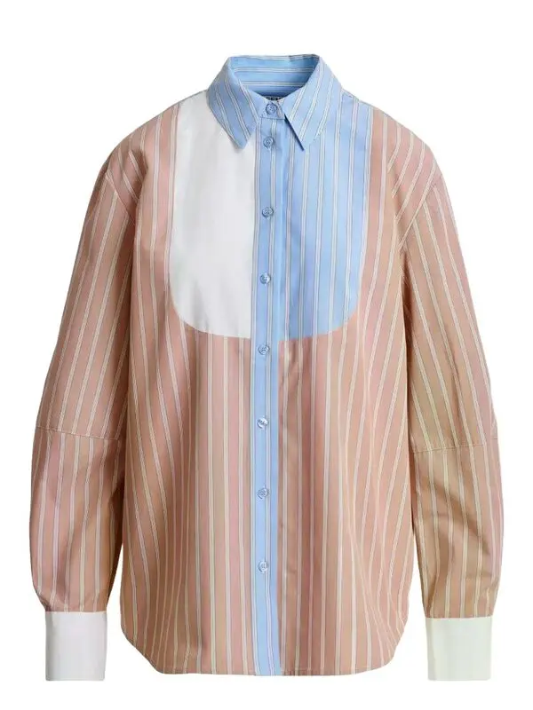 Essentiel Antwerp Striped Oversized Shirt - Neutrals
