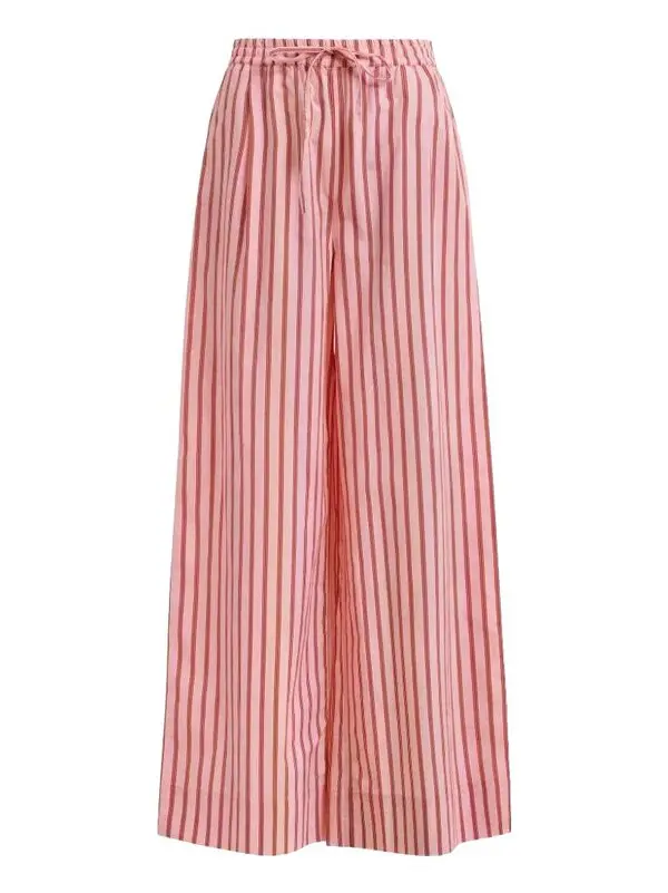 Essentiel Antwerp Striped Wide-leg Trousers - Pink