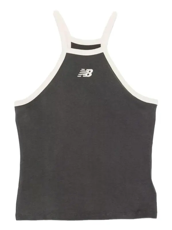 NEW BALANCE Logo-embroidered Racerback Tank Top - Grey