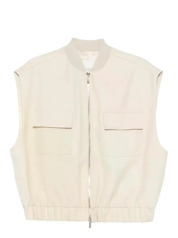 NINE:INTHE:MORNING Sleeveless Gilet With Flap-pocket Detail - Neutrals