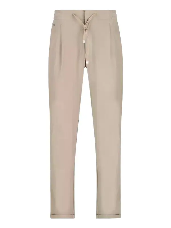 TRAMAROSSA Alvise Tecs Pleated Drawstring Trousers - Neutrals