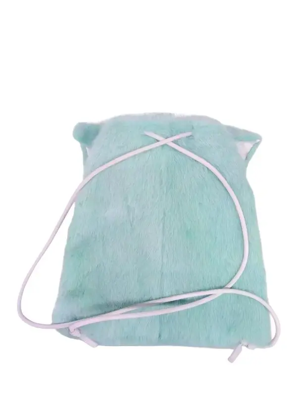 Mate Bow-detail Faux-fur Backpack - Green