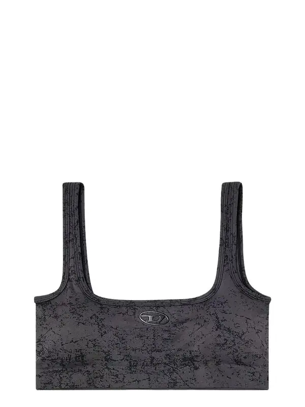 DIESEL® Printed Seamless Sports Bra - Grey