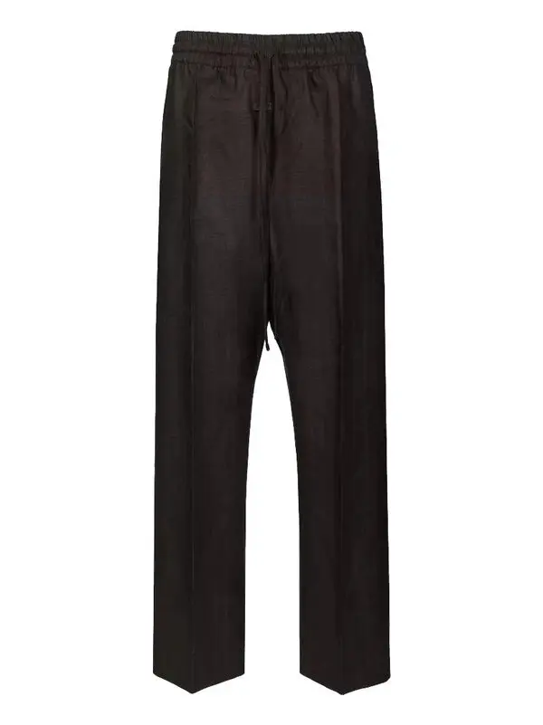 Fear Of God Wide Leg Drawstring Trousers - Grey