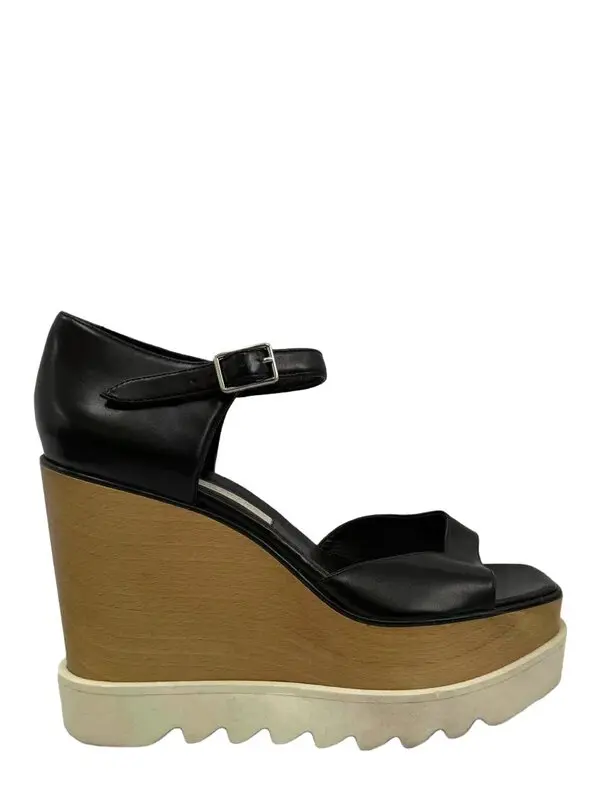 Stella McCartney Elyse Wedge Sandals - Black
