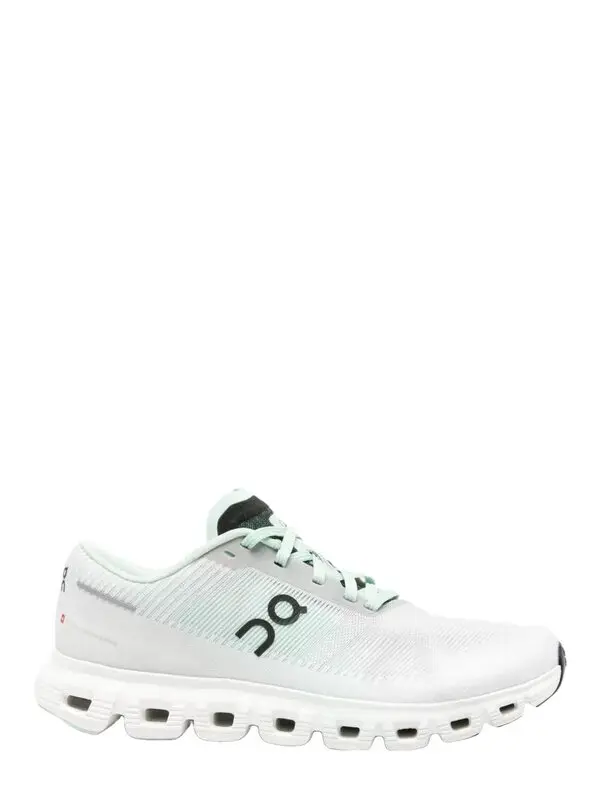 On Logo Print Lace Up Sneakers - Grey