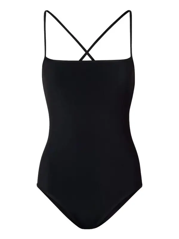 Loulou De Saison Criss-crossing Straps Swimsuit - Black
