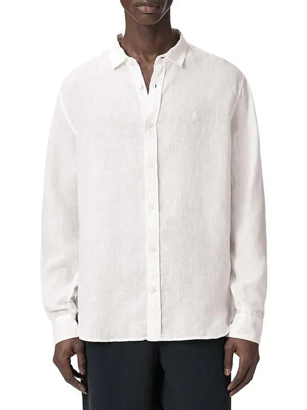 ALLSAINTS Loom Long Sleeve Shirt - White
