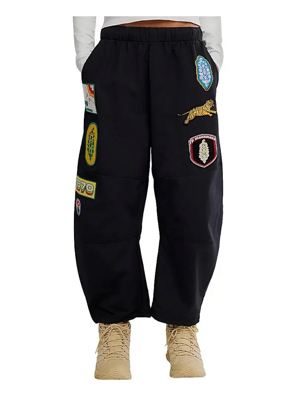 Free People Patched Game Day Pants - Black