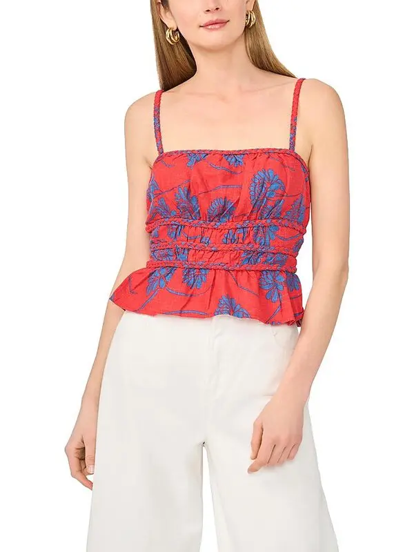 1.State Smocked Bodice Top - Aura Orange