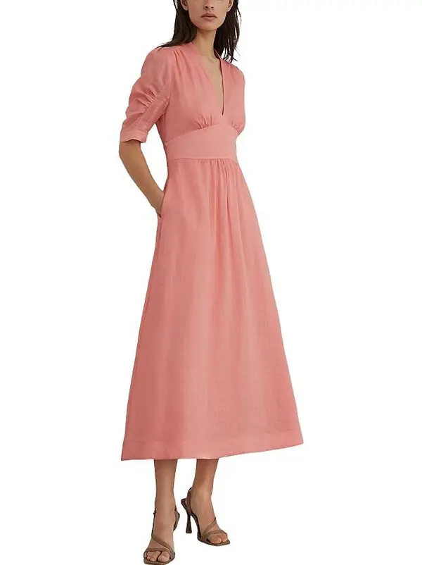 REISS Poppy Midi Dress - Pink