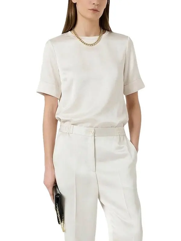 Gerard Darel Cileia Cuffed Sleeve Top - Ecru
