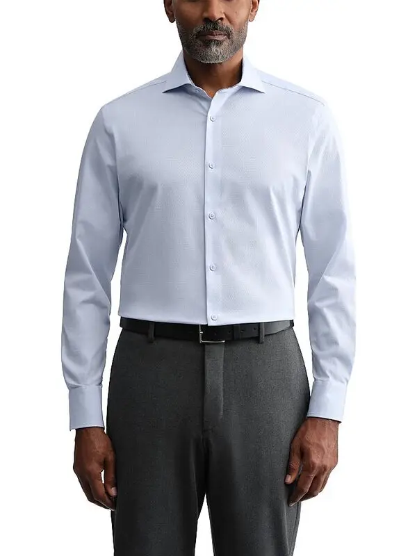 Ted Baker London Nantucket Spread Collar Slim Fit Premium Stretch Dress Shirt - Light Teal