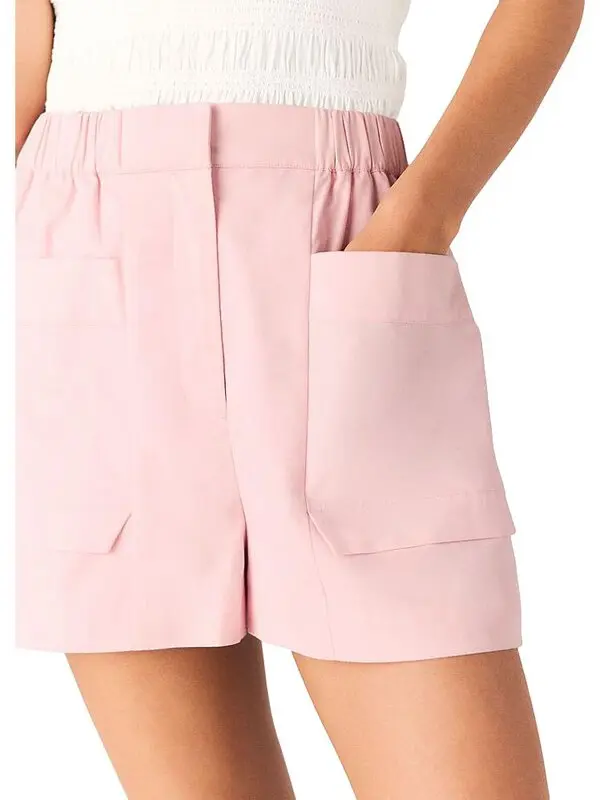 Maje Cotton Cargo Shorts - Pink