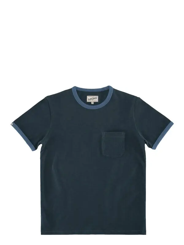 &SONS TRADING CO Ringer T-shirt Navy - Blue