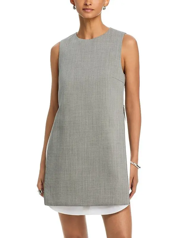 Alexander Wang Mini Shift Dress - Light Heather Grey