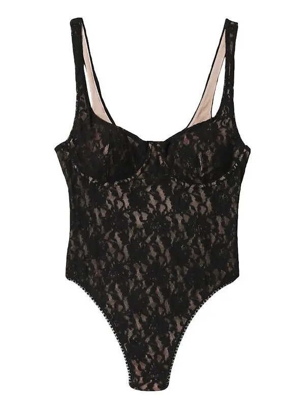 Hanky Panky Signature Lace Underwire Bodysuit - Black