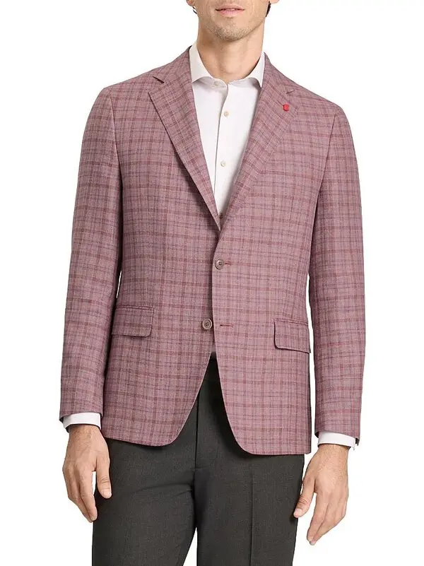 Ted Baker London Winfred Plaid Blazer - Berry