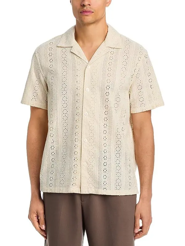 Madewell Camp Collar Short Sleeve Shirt - Dusty Pearl