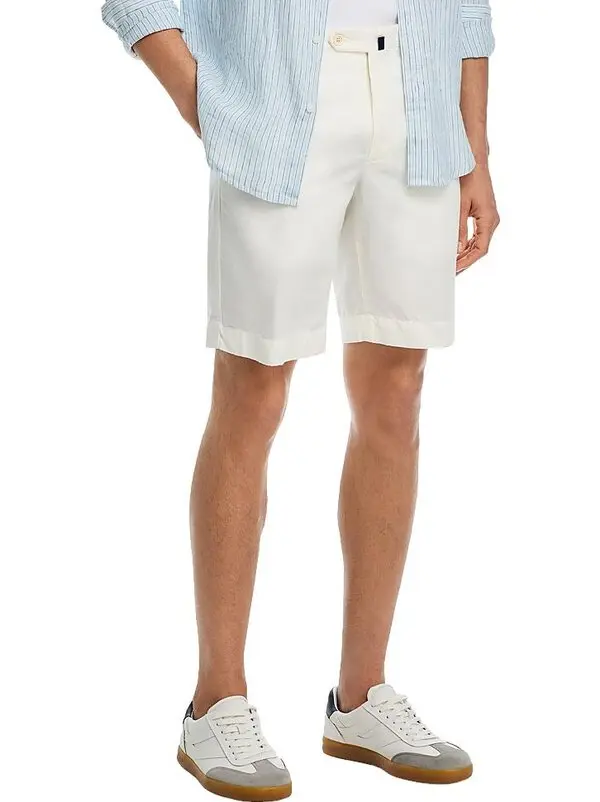 SLOWEAR Incotex Linen & Cotton Garment-dyed Chino Shorts - White