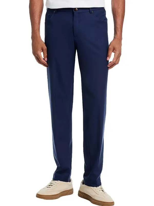 PT TORINO Wool Serge 160's Slim Fit Five Pocket Pants - Blue