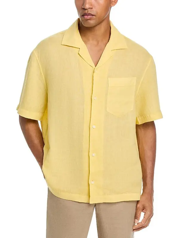 Hugo Exolino Oversized Fit Pocket Shirt - Medium Yellow