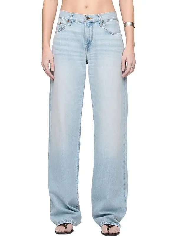 RE/DONE Loosie Low Rise Straight Jeans - Silver Springs