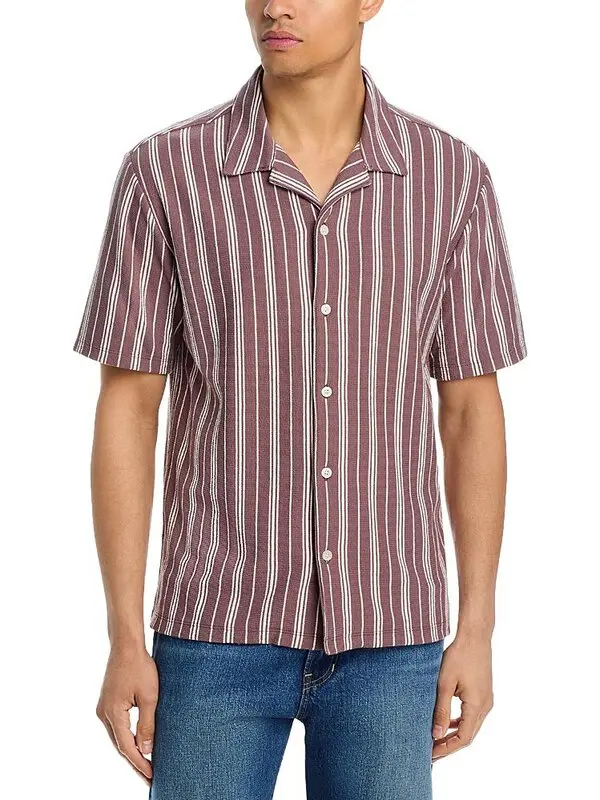 Madewell Florence Cuban Collar Shirt - Chalked Fig