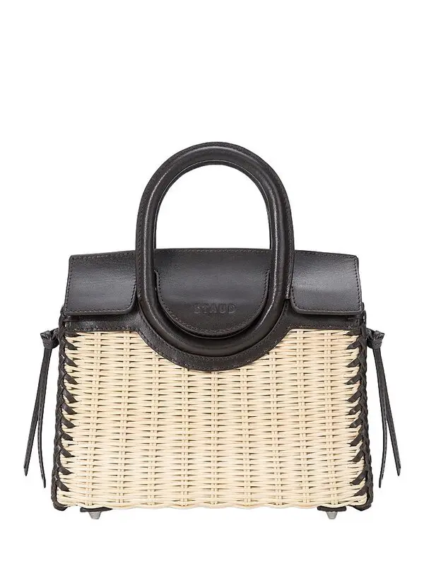 Staud Maude Mini Wicker Carryall Bag - Natural
