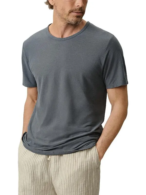 ALEX CRANE Crepe Crewneck T-shirt - Lake