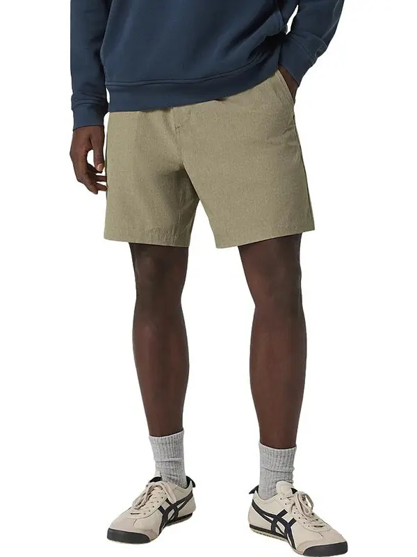 Vuori Aim Elastic Waist 7" Shorts - Artichoke Linen Heather