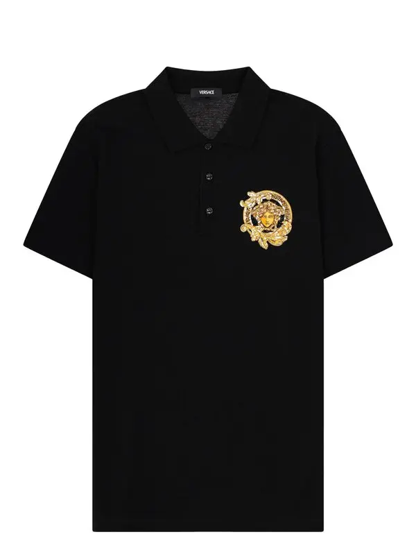Versace Polo Con Logo - Black