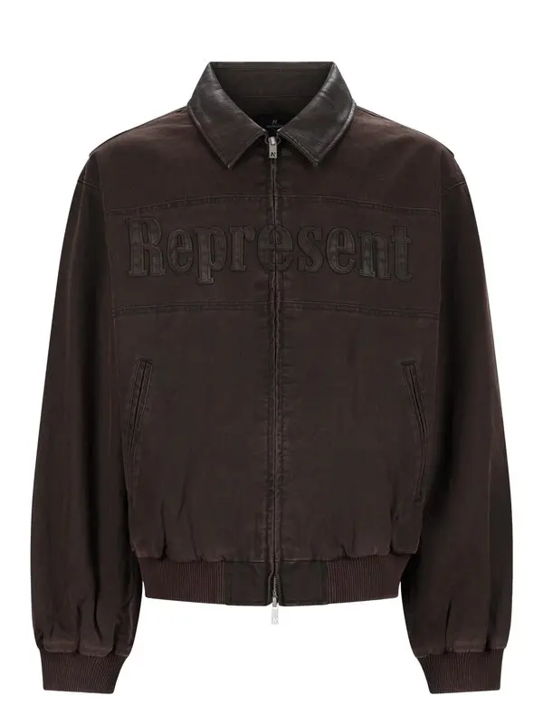 REPRESENT Bomber "trucker" Jacket - Brown