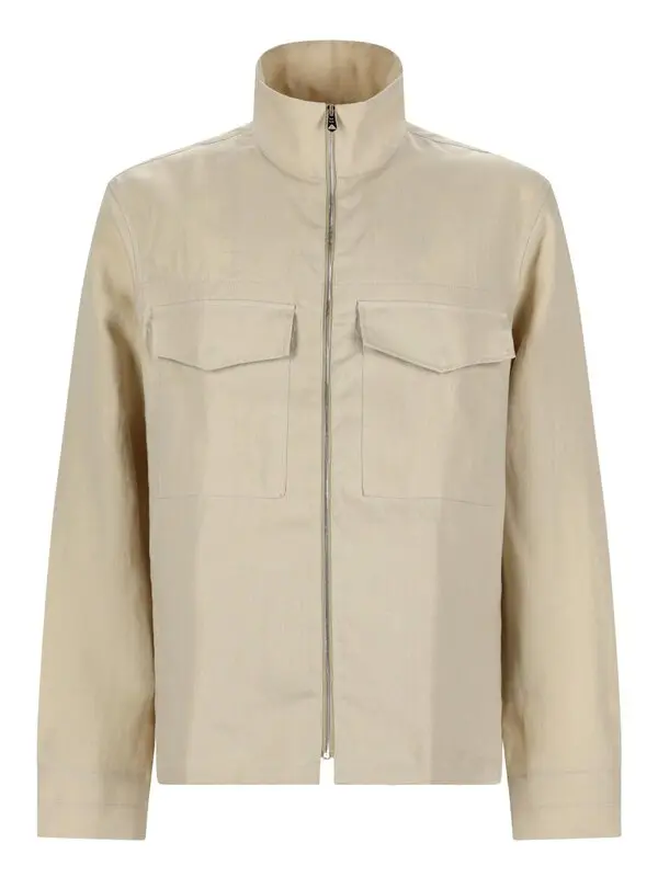 Paul Smith Zip-up Overshirt - Beige