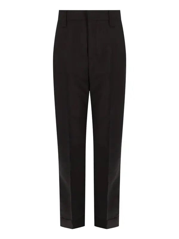 Versace Wool And Mohair Trousers - Brown
