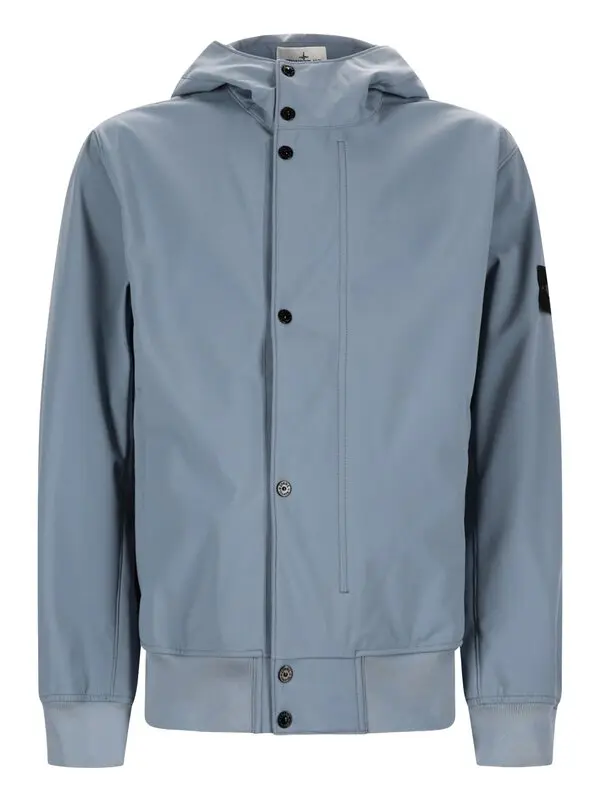 Stone Island Hooded Parka - Blue