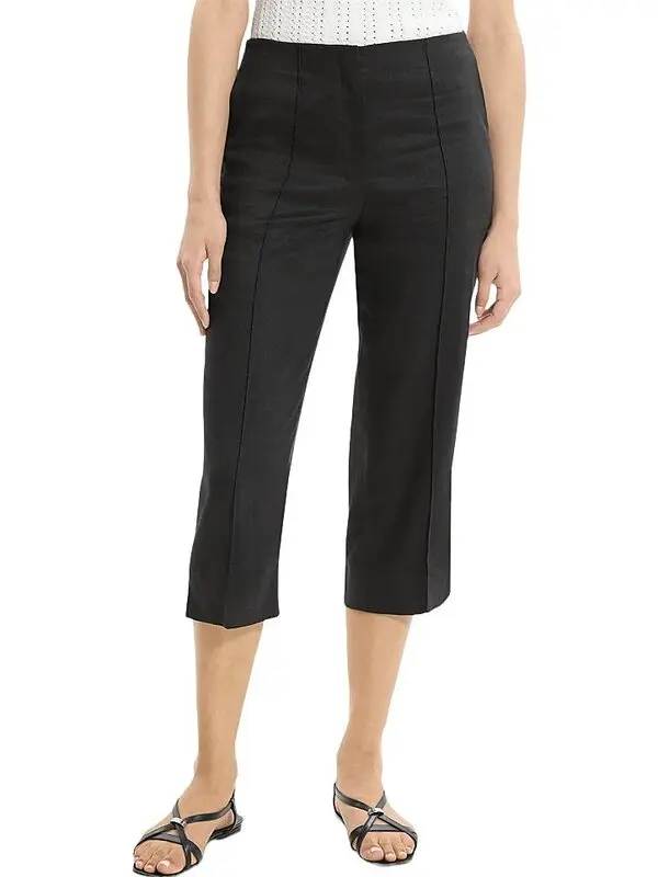 Theory Slit Capri Pants - Black