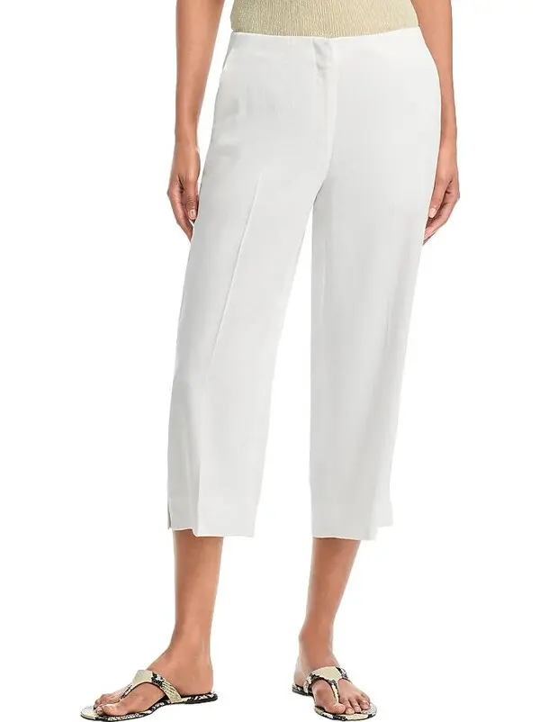 Theory Slit Capri Pants - Ivory