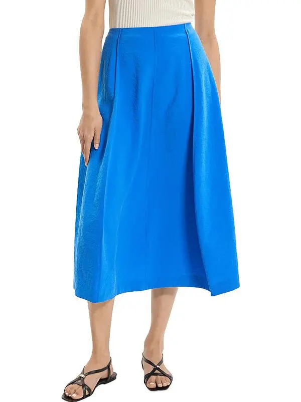 Theory Midi Parachute Skirt - Jewel Blue