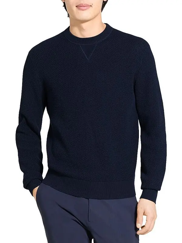Theory Myhlo Long Sleeve Crewneck Sweater - Baltic