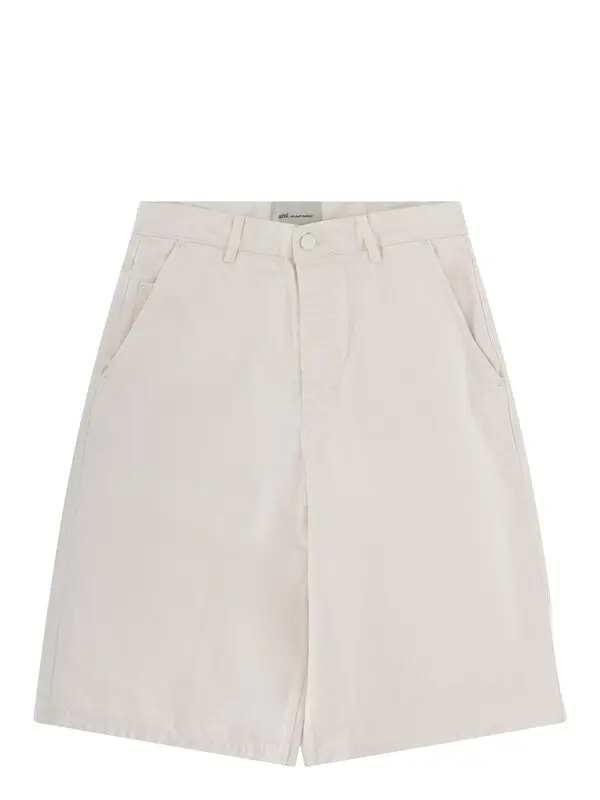 Ami Cotton Shorts - White