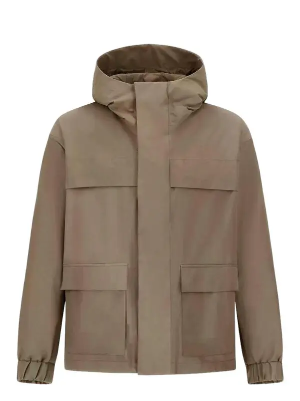 Herno Relaxed-fit Hooded Jacket - Brown