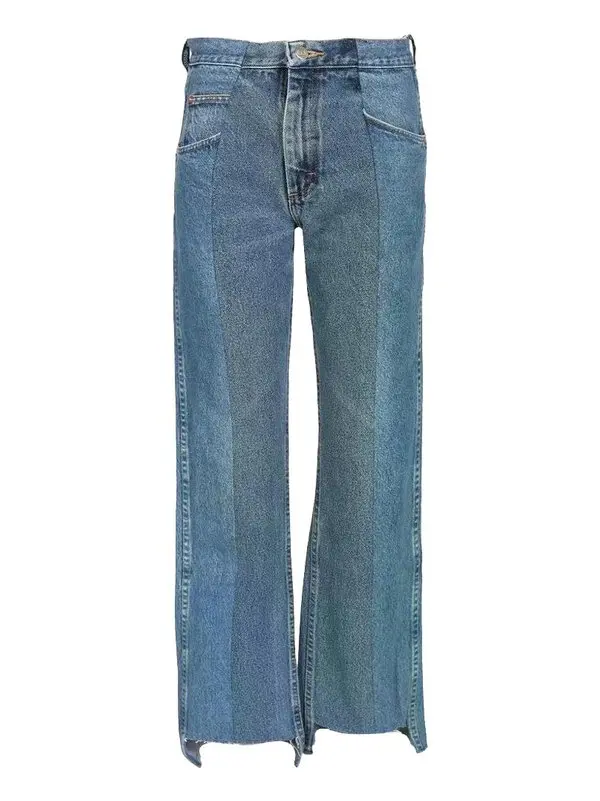 E.L.V. DENIM Audry Stepped-hem Jeans - Blue