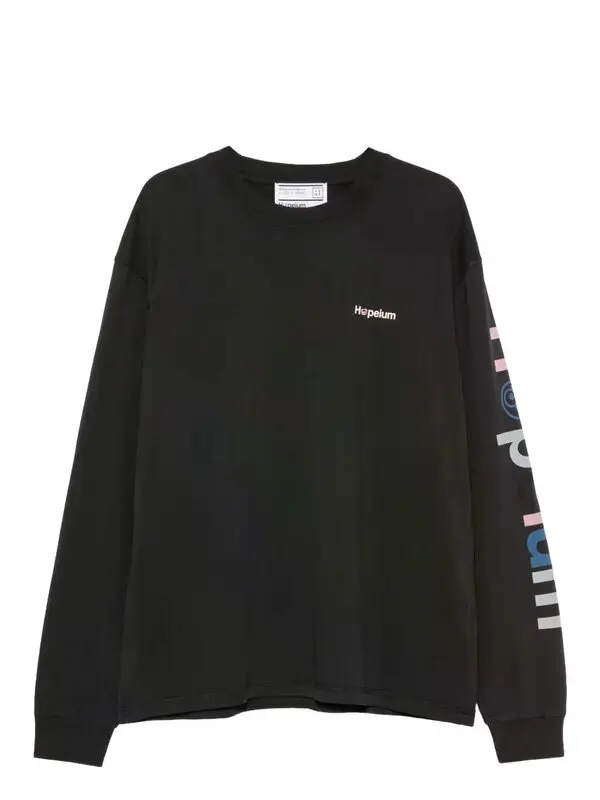 HOPEIUM Graphic-print Long-sleeve T-shirt - Black