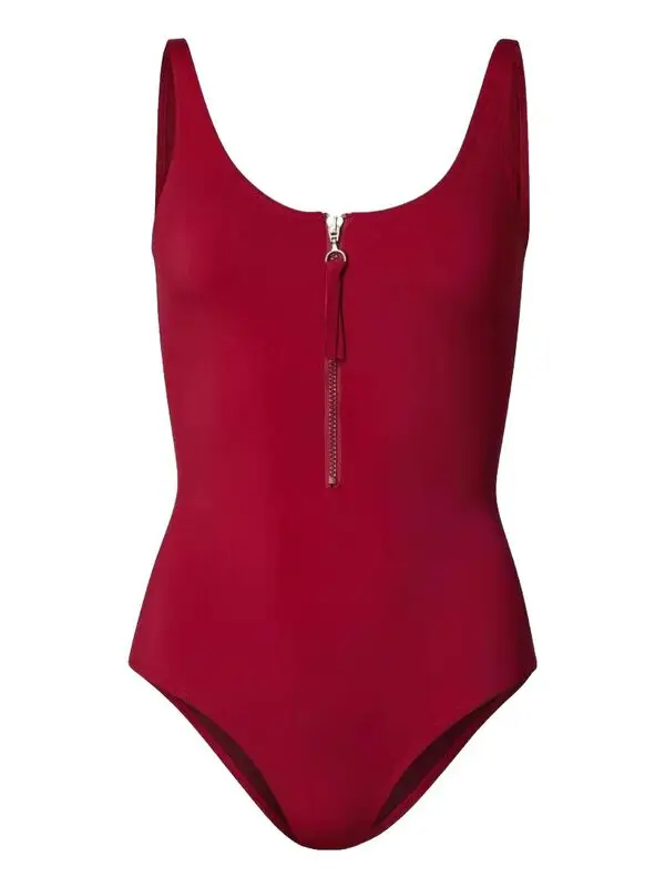 Loulou De Saison Zip-fastening Swimsuit - Red