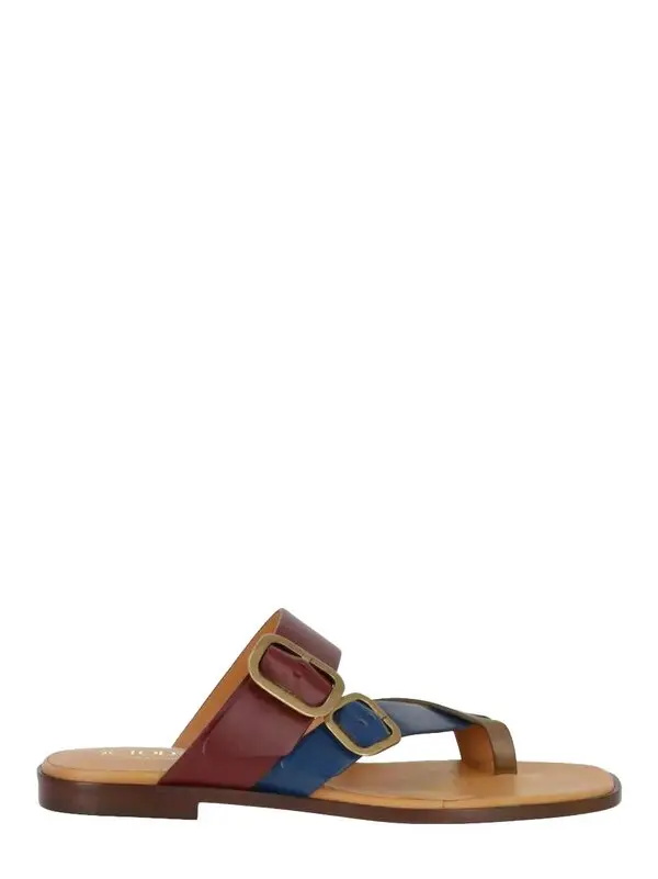 TOD'S Buckle-fastening Leather Sandals - Brown