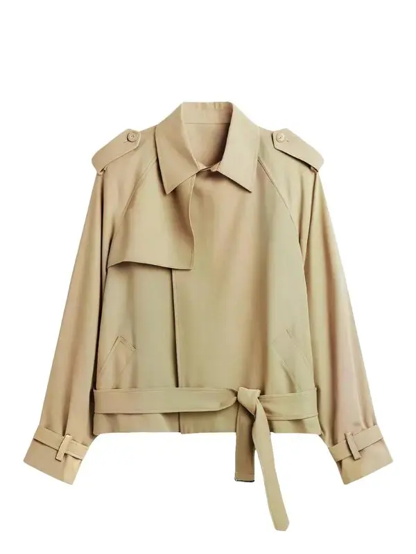 THE FRANKIE SHOP Buttoned Belted Coat - Neutrals