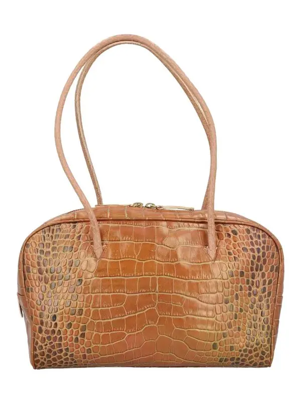 Vintage 1990s Top-handle Tote Bag - Brown