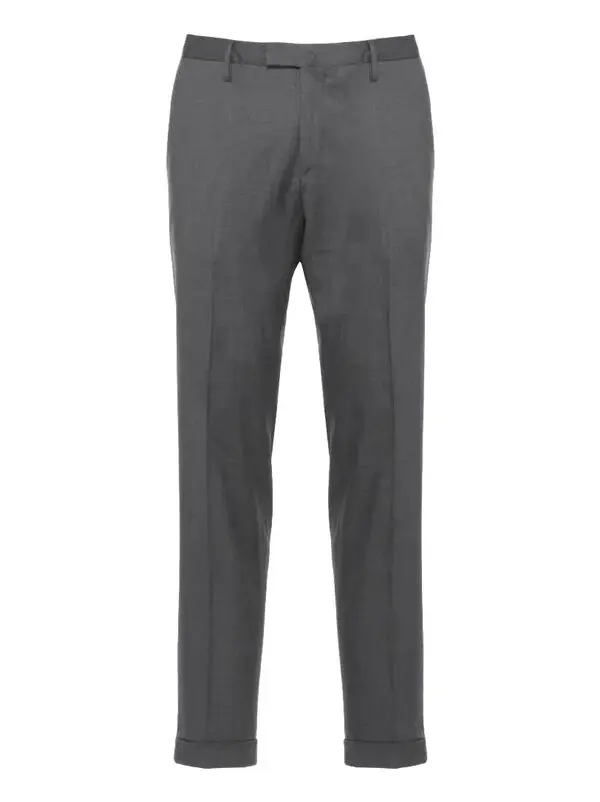BRIGLIA 1949 Turned-up Trousers With Pressed Creases - Grey
