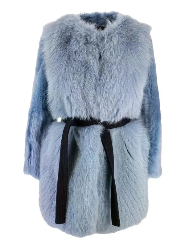 BLANCHA Faux-fur Jacket - Blue